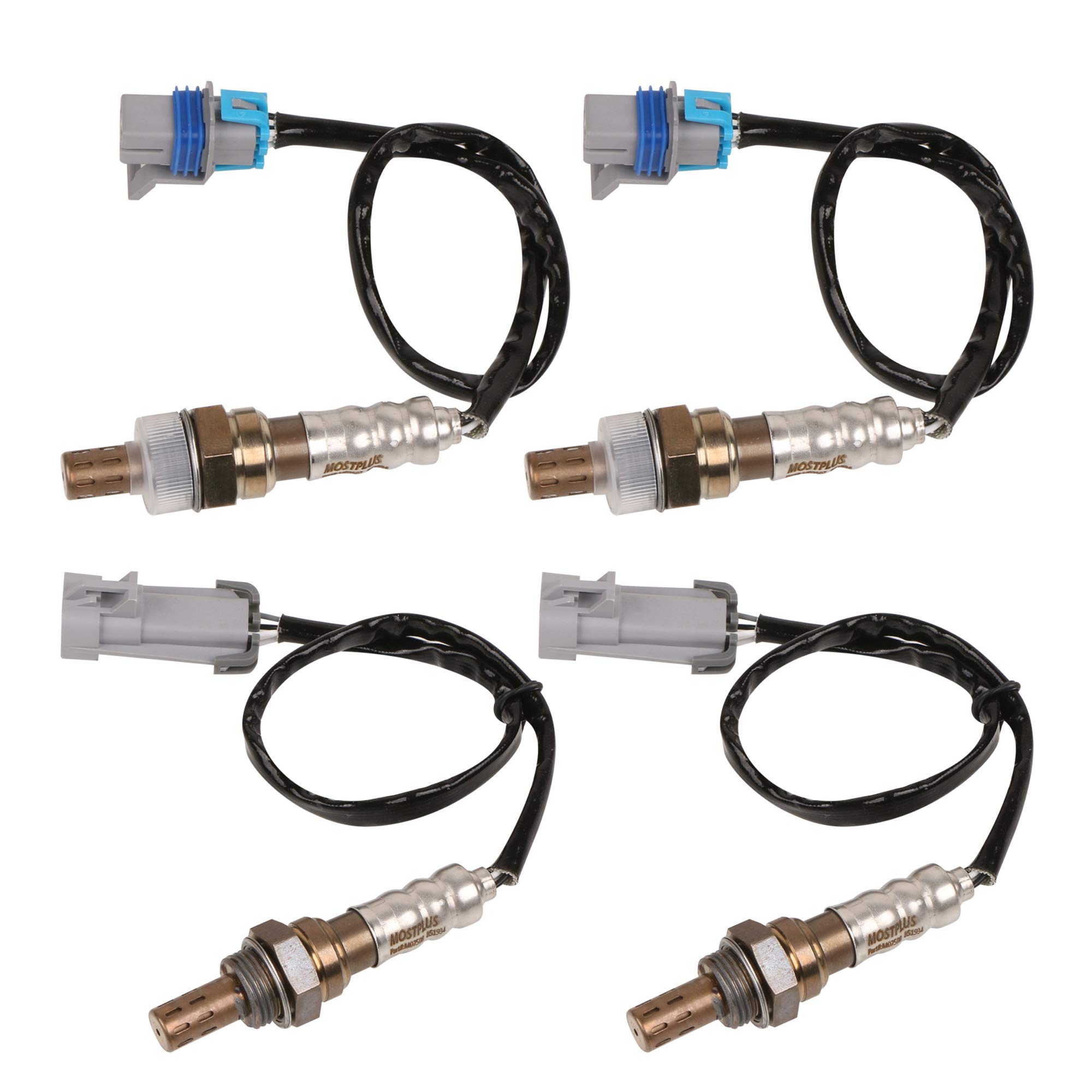 MOSTPLUS 213-4229 12609457 4pcs Upstream + Downstream Sensors Oxygen Sensor Compatible with Escalade Chevrolet Avalanche Silverado Tahoe GMC Yukon Sierra