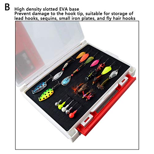 Multifunction Tackle Storage Box Multifunctional Bait Box Fishing Gear Parts Box Accessory Box Fishing Tackle Hook Box Storage Box Plastic Bait Box Double-layer Fishing Tool Box Multi-frame Excellent