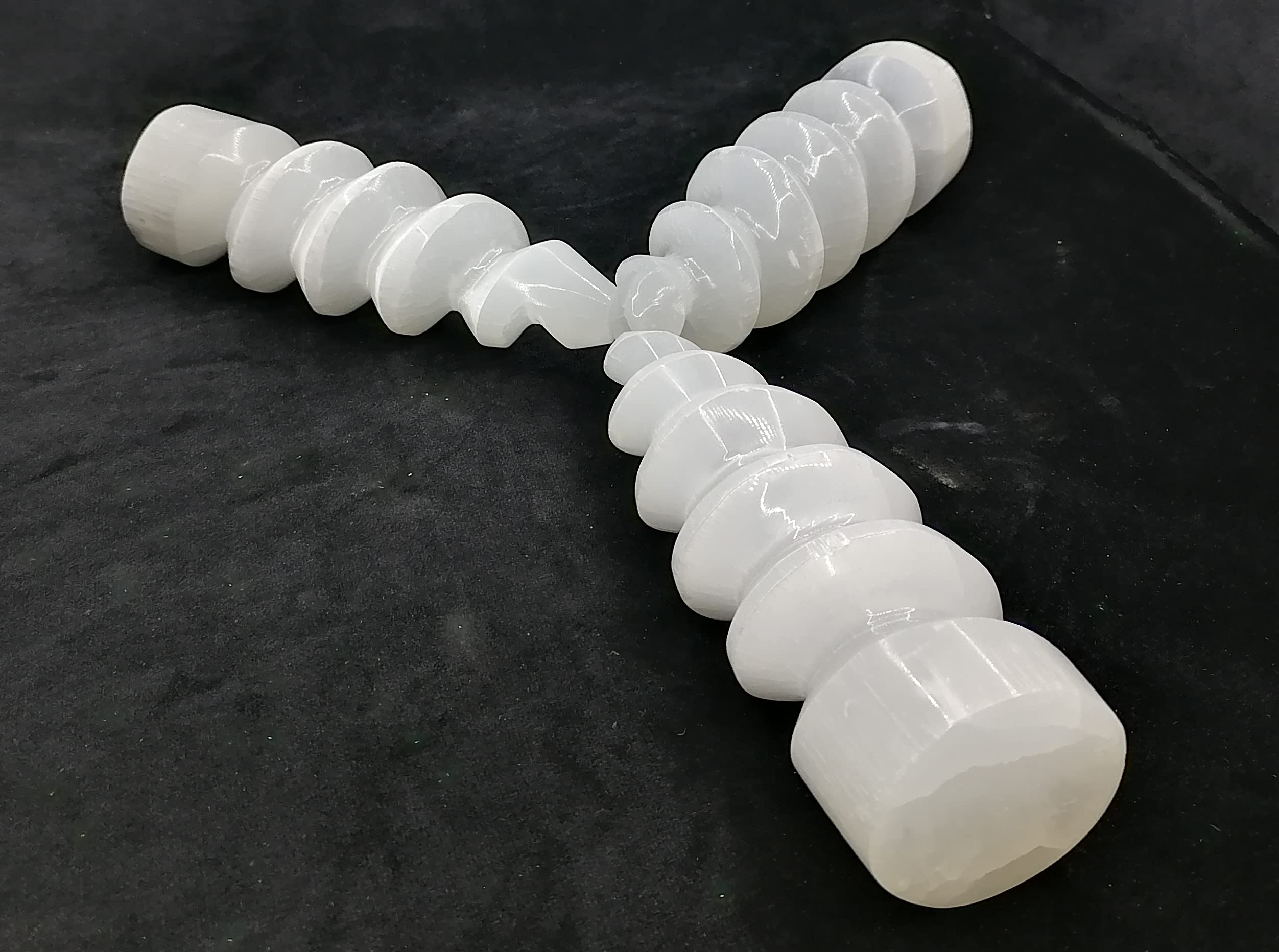 Selenite Polished Spiral, Charging and Cleansing Crystals, Meditation Relaxing Size 15×4 cm 380 gr, White