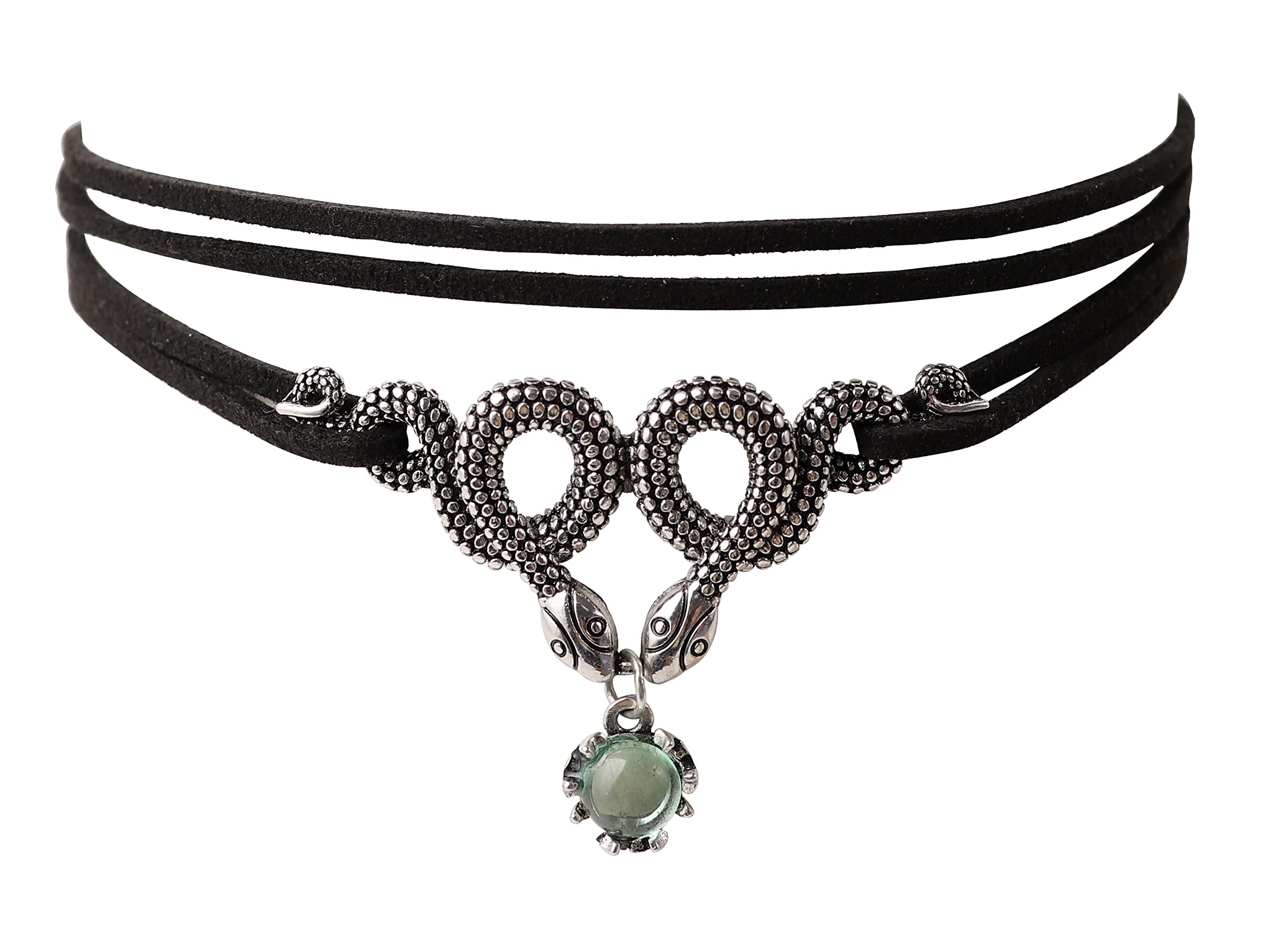 Sacina Gothic Snake Choker Necklace, Zinc Alloy Snake Pendant, Medusa Goth Jewelry Christmas Gift for Women (Black)