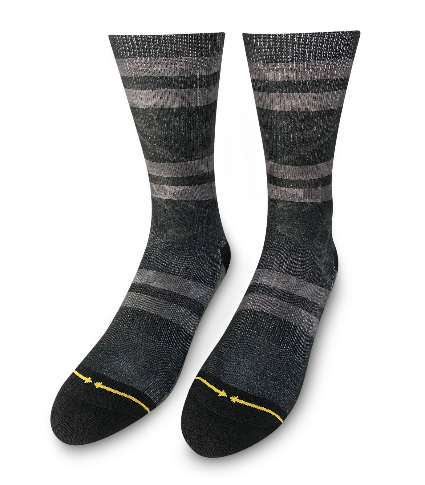 MERGE4 Skulls Black Stripe Basic Unisex Crew Sock