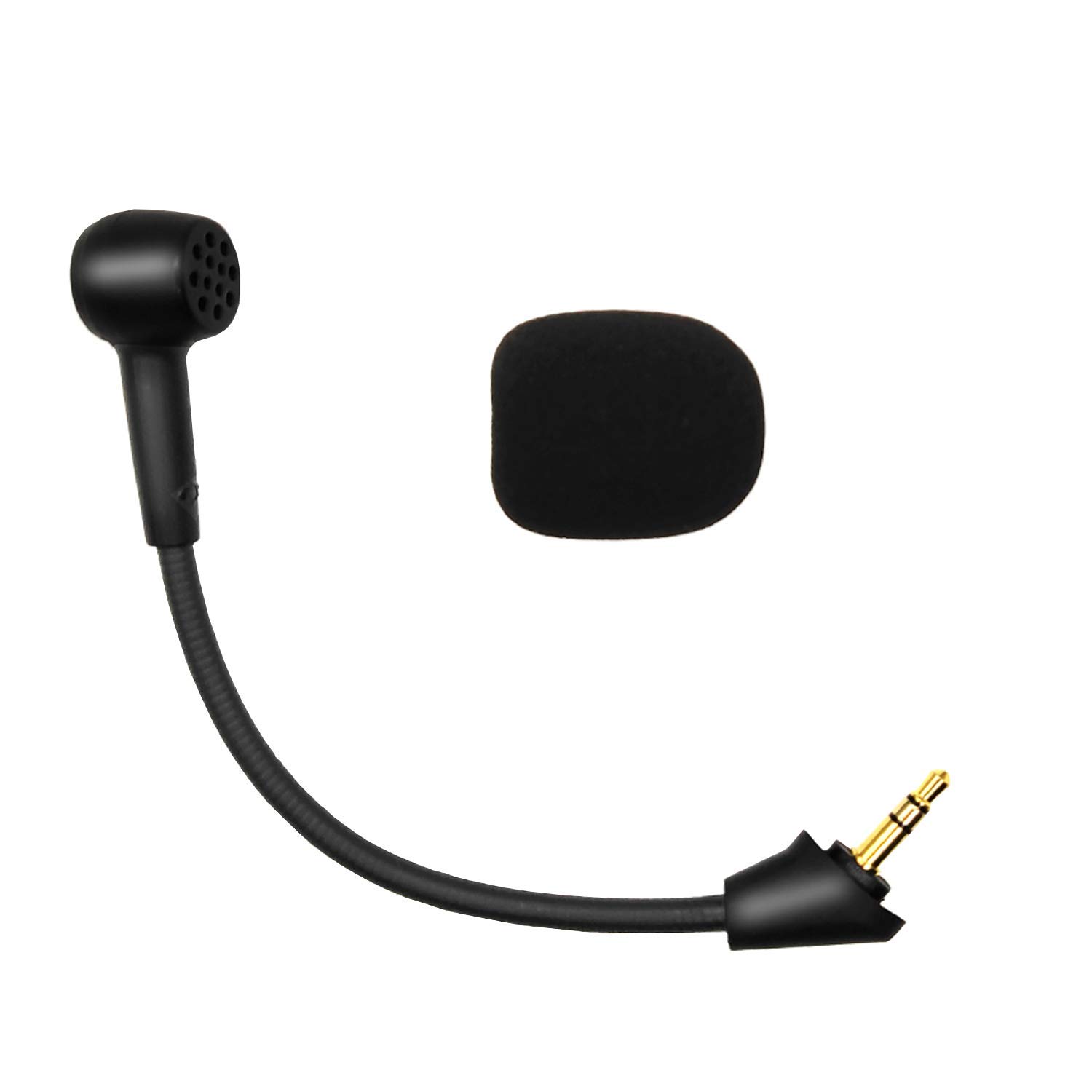 Replacement Gaming Headphone Mic compatible for Kingston HyperX Cloud Alpha S/Alpha Gaming Headset,with Foam Cover Noise Cancelling 3.5mm Detachable Headsets Micphone Boom