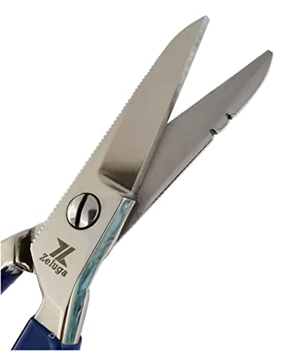 Zeluga 12-229 5in. Heavy Duty Stainless Steel Electician's Scissor with Ergonomic Handle