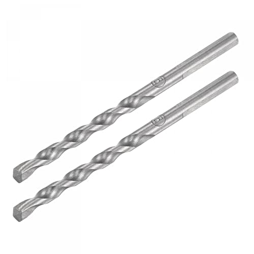 uxcell Masonry Drill Bit Cemented Carbide Spiral Rotary Tool, 6mm Cutting Dia 2 Pcs