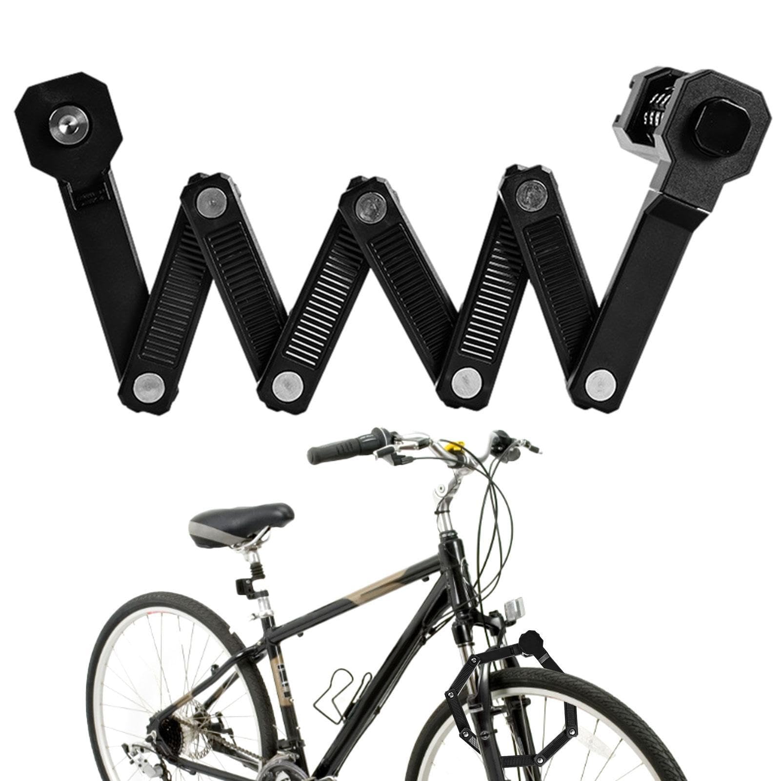 Lock, Steel Combination Chain Locks, Foldable Heavy Duty Security Combination Lock with a Tight Junction, Compact Chain Lock for Scooter, Road, Mountain and Electric Bicycle