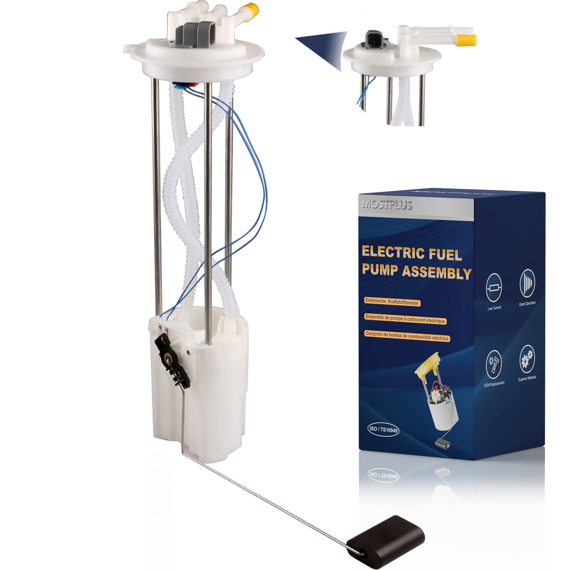 MOSTPLUS Fuel Pump Assembly Compatible with Chevy Silverado GMC Sierra 2500 HD 3500 6.6L 2001-2004 Replace E4061R