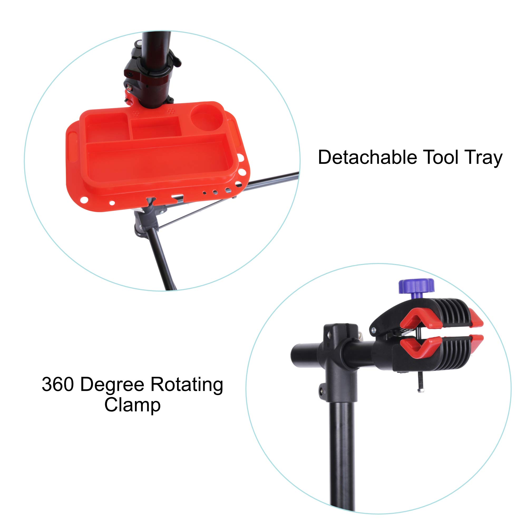 Lumintrail Bike Repair Stand Portable Adjustable Bicycle Workstand for Road and Mountain Bikes (Max 55lbs)