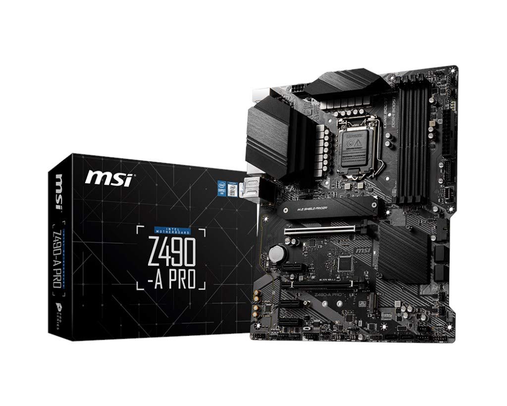 MSI Pro Intel Z490 LGA 1200 ATX DDR4-SDRAM Motherboard
