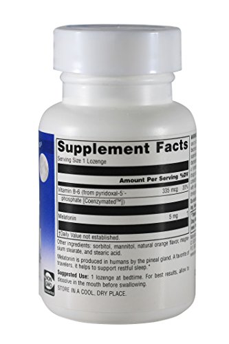 Melatonin 5mg Orange 50 Lozenges from Source Naturals