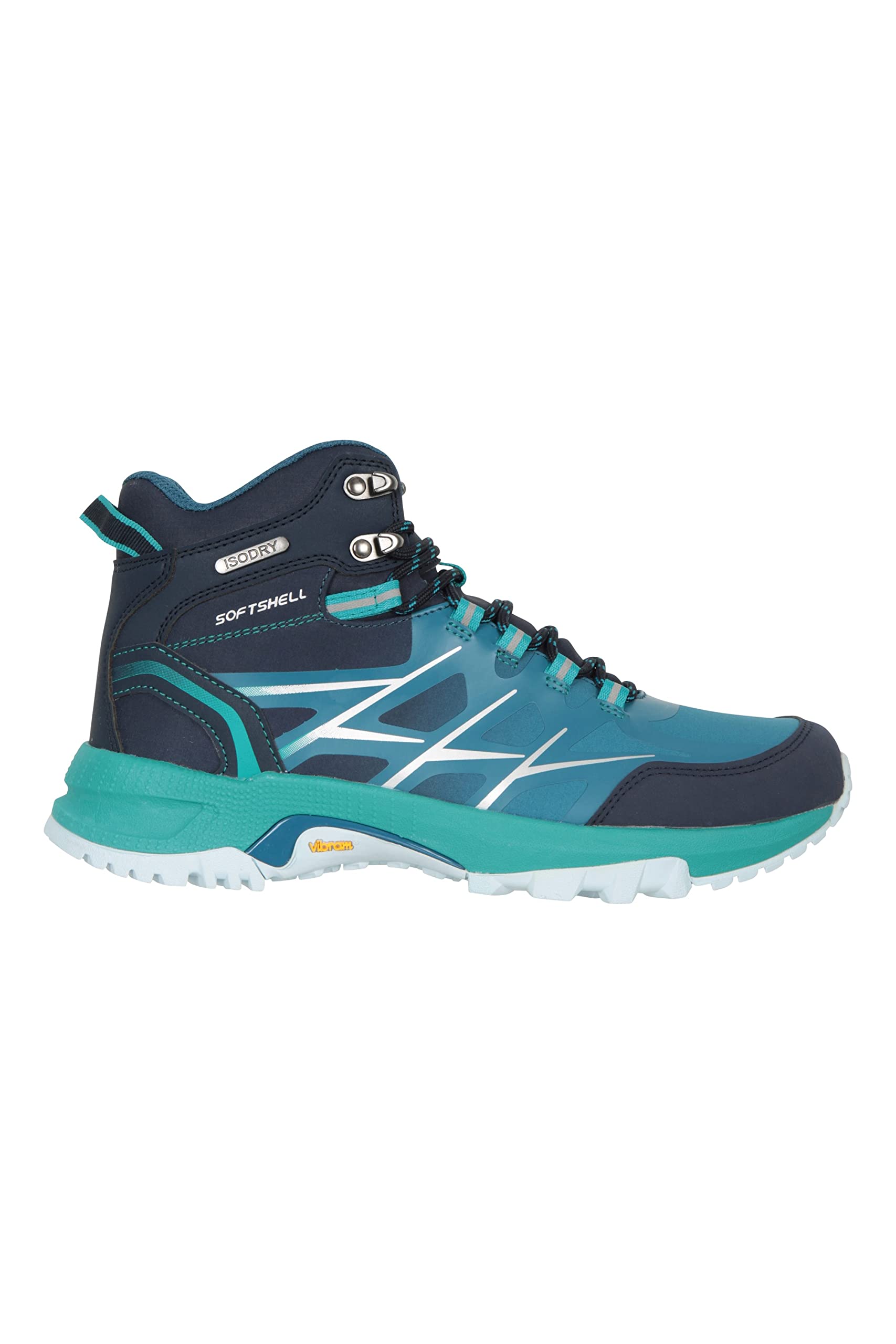 Mountain Warehouse Rockies Extreme Womens Waterproof Vibram Walking Boots Blue Womens Shoe Size 7 US