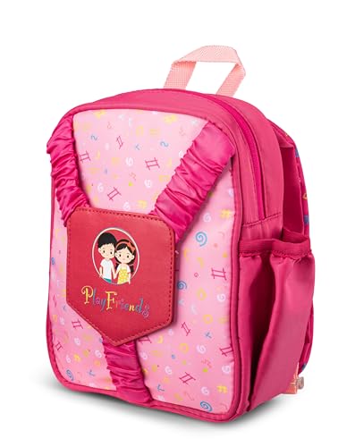 Play Friends Toddler Backpacks for Girls 2-4 - Small Size Kids Backpack with Cute Rabbit Plush Toy Great as School Bag, Travel Bag - Birthday Gift for Girls 3 Years Old