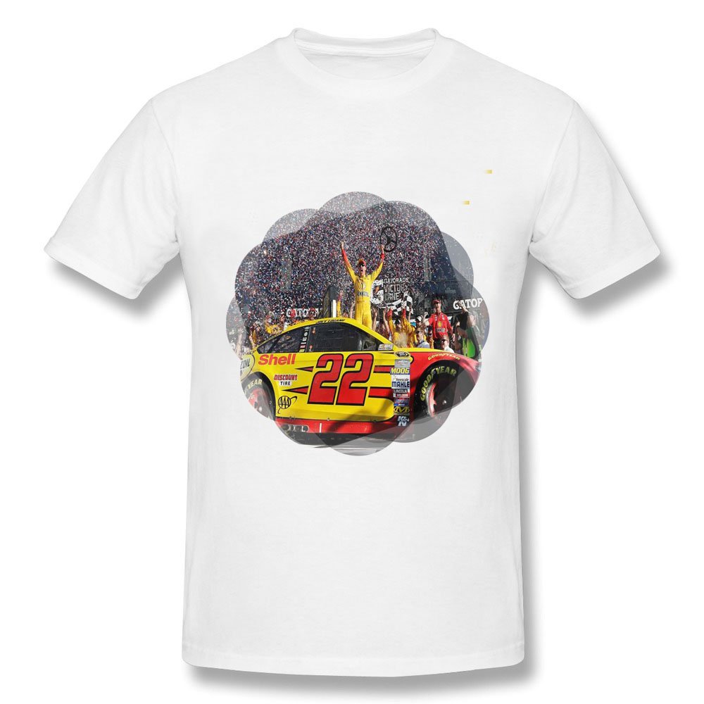 Men's Joey Logano And NO.22 stock car T-shirt-White