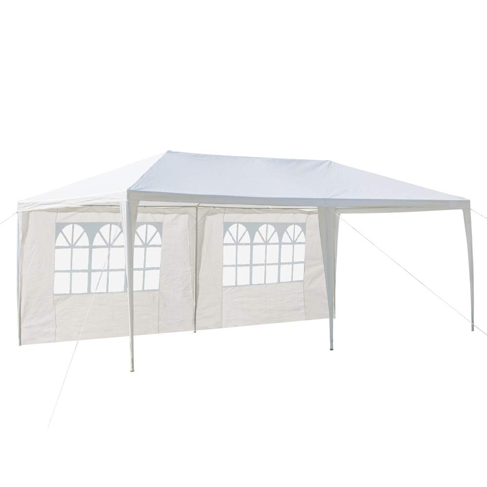 Lovinland 3 x 6m Four Sides Waterproof Tent with Spiral Tubes White