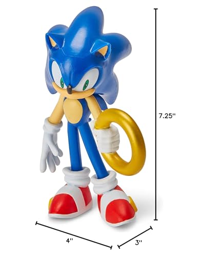 Sonic The Hedgehog Action Figure Toy – Sonic The Hedgehog Figure with Tails, Knuckles, Amy Rose, and Shadow Figure. 4 inch Action Figures - Sonic The Hedgehog Toys