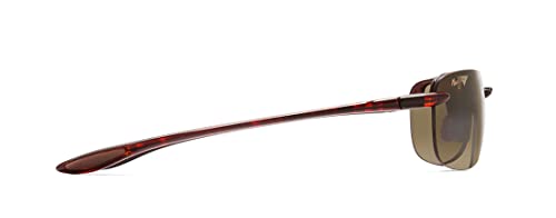 Maui Jim Men's and Women's Sandy Beach Polarized Rimless Sunglasses, Tortoise/HCL® Bronze, Small