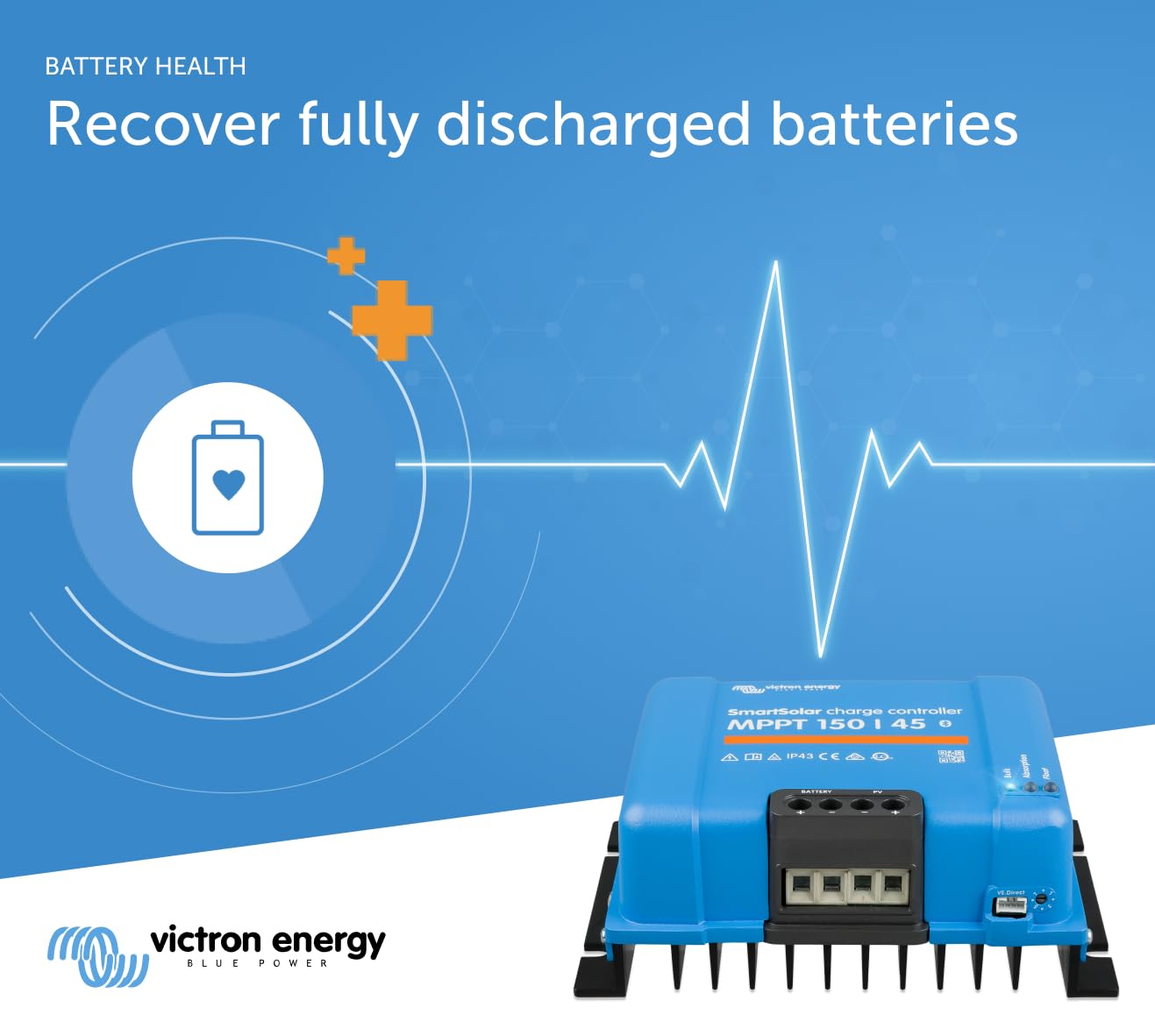 Victron Energy SmartSolar MPPT 150V 45 amp 12/24/36/48-Volt Solar Charge Controller (Bluetooth)