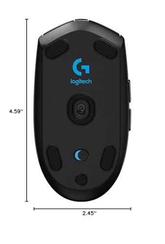 Logitech G305 Lightspeed Wireless Gaming Mouse, Hero 12K Sensor, 12,000 DPI, Lightweight, 6 Programmable Buttons, 250h Battery Life, On-Board Memory, PC/Mac - Black