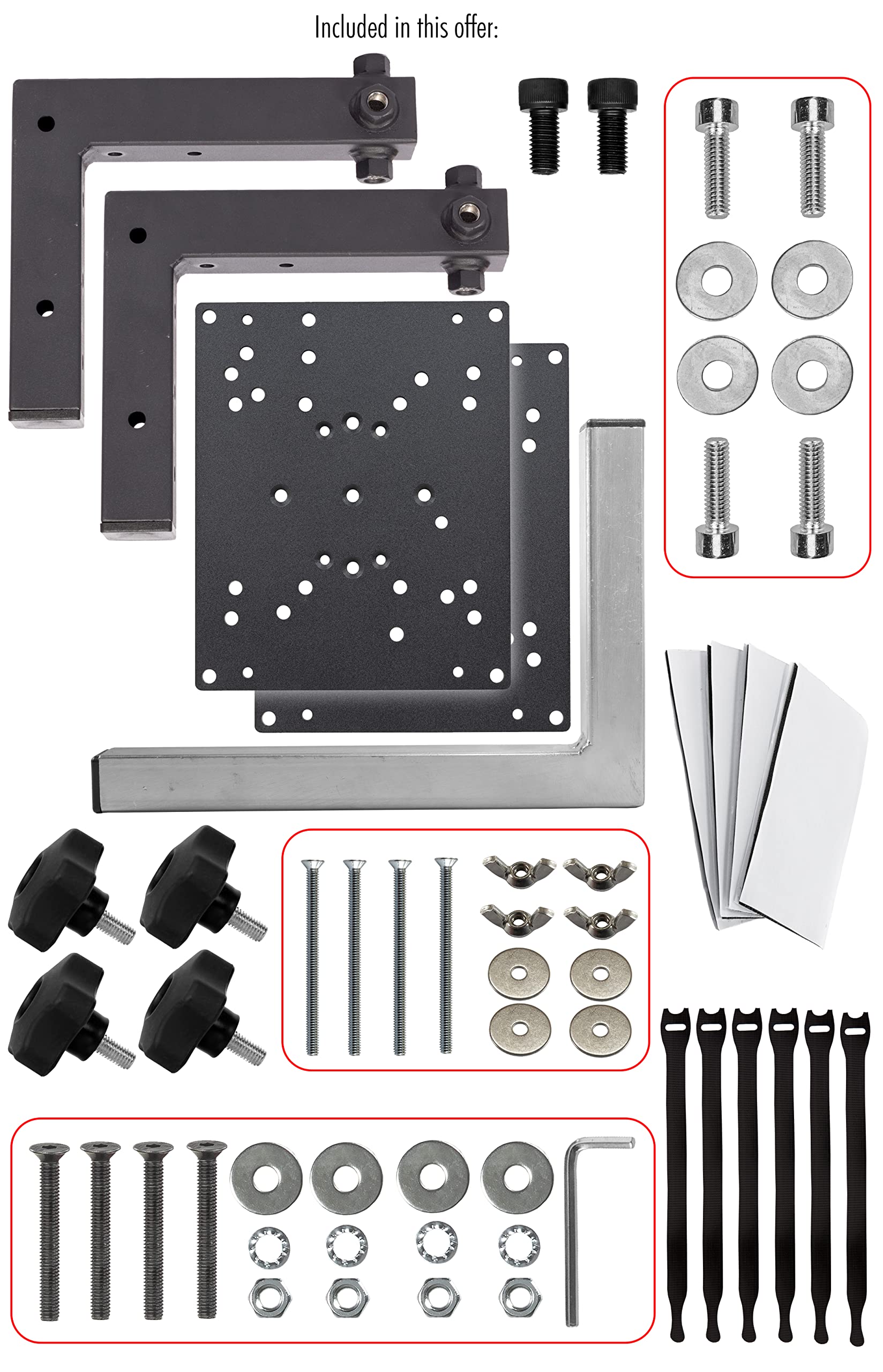OpenWheeler | Configuration 1 | Flight Simulator HOTAS Add-on Kit. Fits Thrustmaster T.Flight One / 4, T16000M, Airbus, Logitech X56, X52, X52Pro, VKB Gladiator, CH Products, Hori