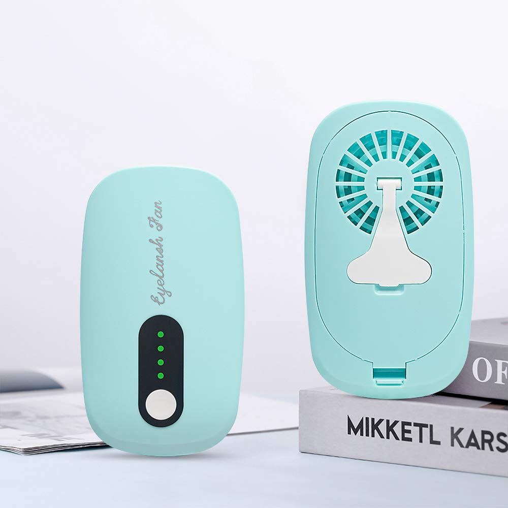 MISMXC USB Fan Air Conditioning Blower for Eyelash Extension (Blue)