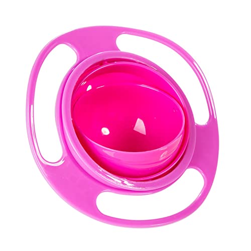 Song Qing Magic Gyro Bowl 360 Degree Rotate Spill-Proof Bowls with Lid Plastic Creative Dishes Practice Feeding Bowls
