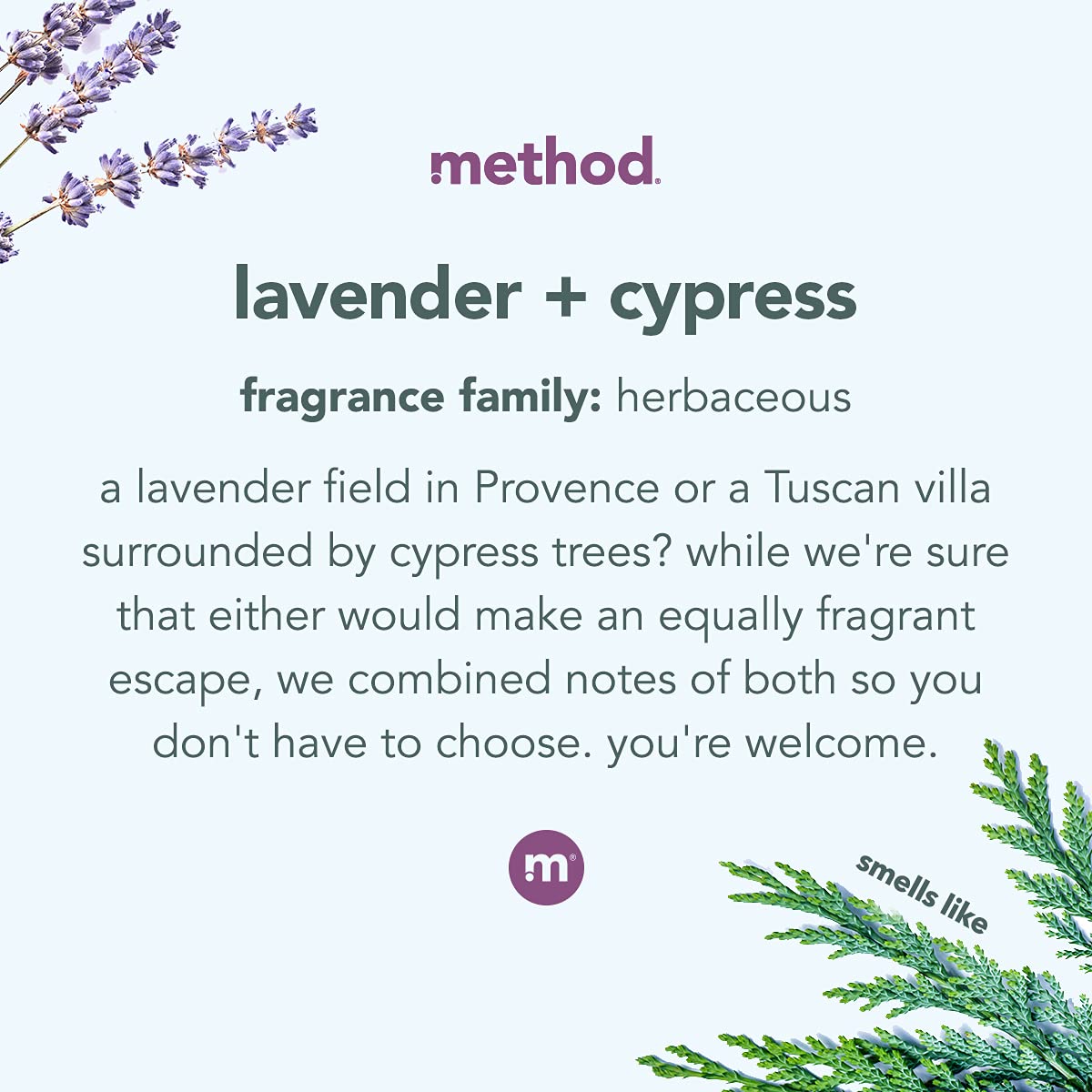 Method Liquid Laundry Detergent, Lavender + Cypress, 66 Loads Per Bottle, Biodegradable Formula, Plant-Based Stain Remover, 53.5 Fl Oz (Pack of 1)