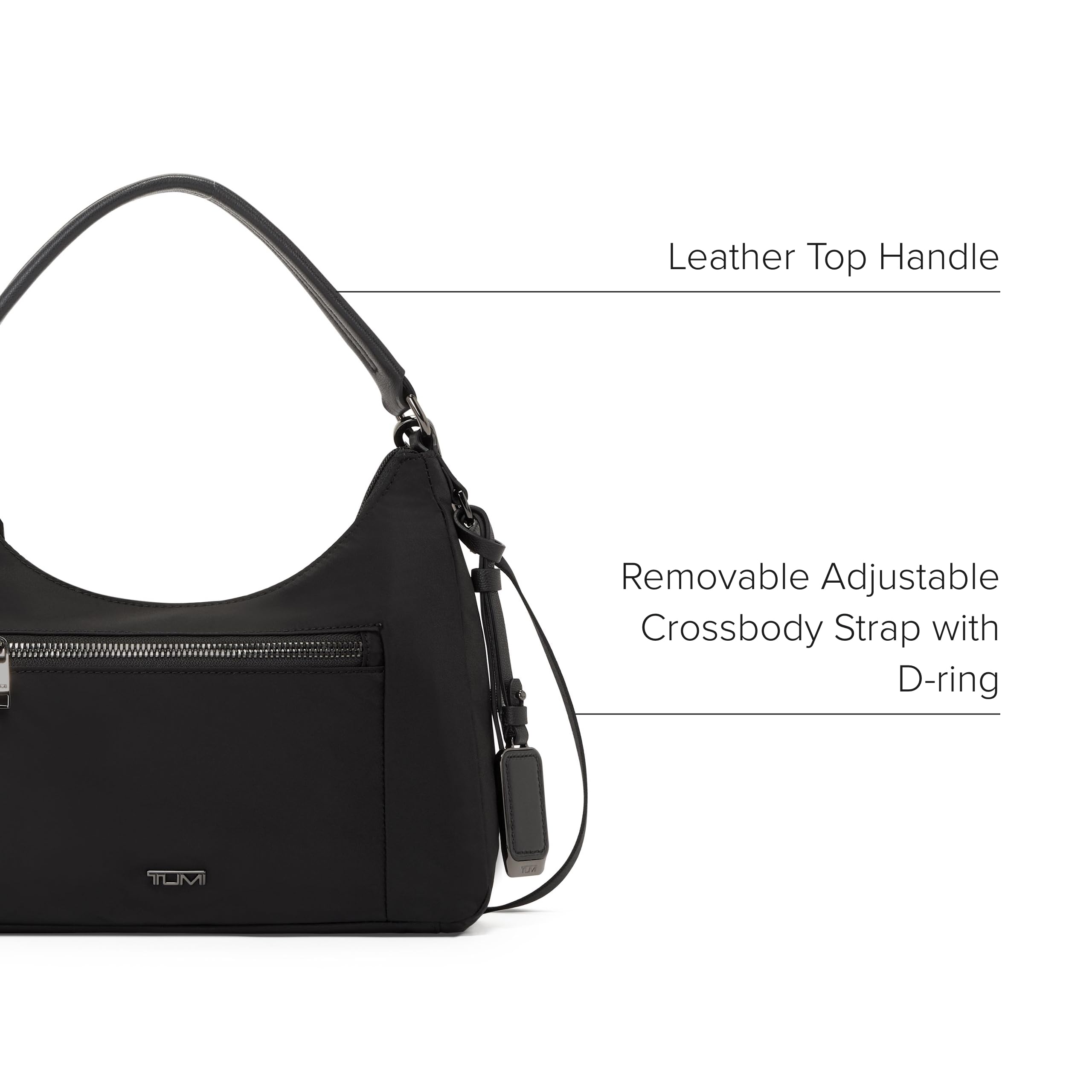TUMI - Voyageur Adelaide Hobo Crossbody - Sling Bag for Women - Everyday Travel Purse - Removable Strap Tracer - Lilac & Silver Hardware