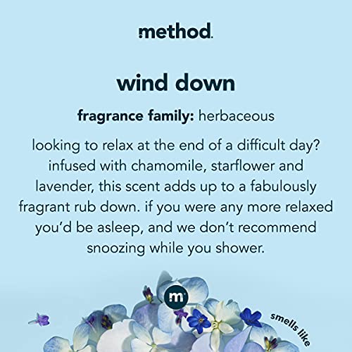 Method Moisturizing,Softening Body Wash, Wind Down, Paraben and Phthalate Free, 18 oz (Pack of 1)