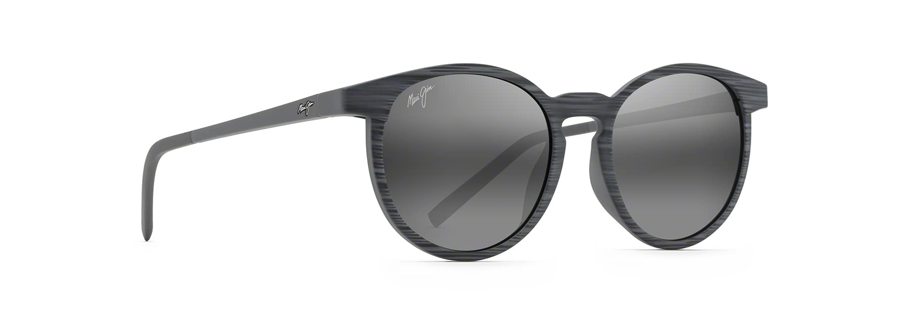 Maui Jim Men's and Women's Kiawe Polarized Classic Sunglasses, Grey Stripe/Neutral Grey, Medium