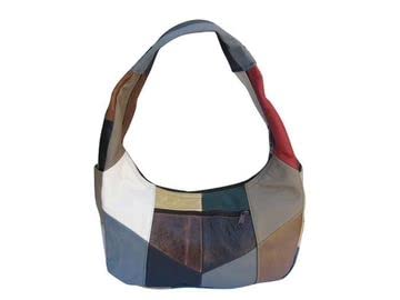 Top Zip Hobo Genuine Mexican Leather Bag - MULTICOLORED-Multi