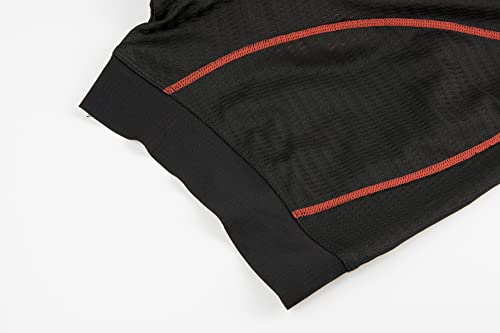 RISESBIK Women’s Cycling Underwear Bike Shorts 3D Padded, Bicycle MTB Underpants with Mesh Slim Lightweight (Black-Red, L)