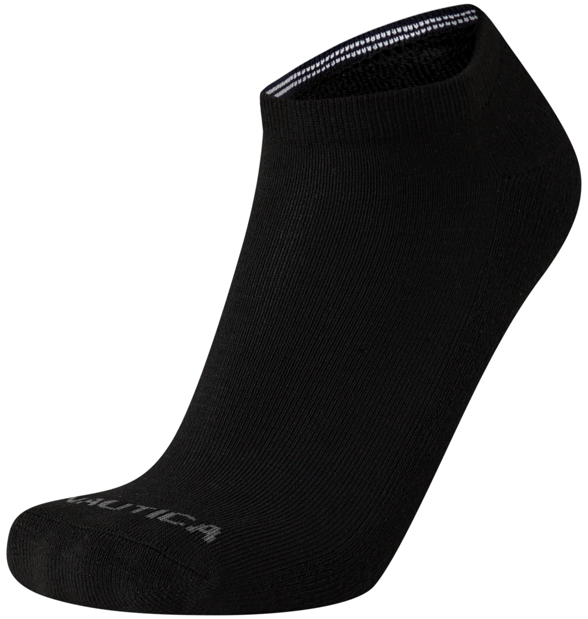 Nautica Men's Athletic Socks - Cushioned Low Cut Socks (8 Pack), Size 6-12.5, Black