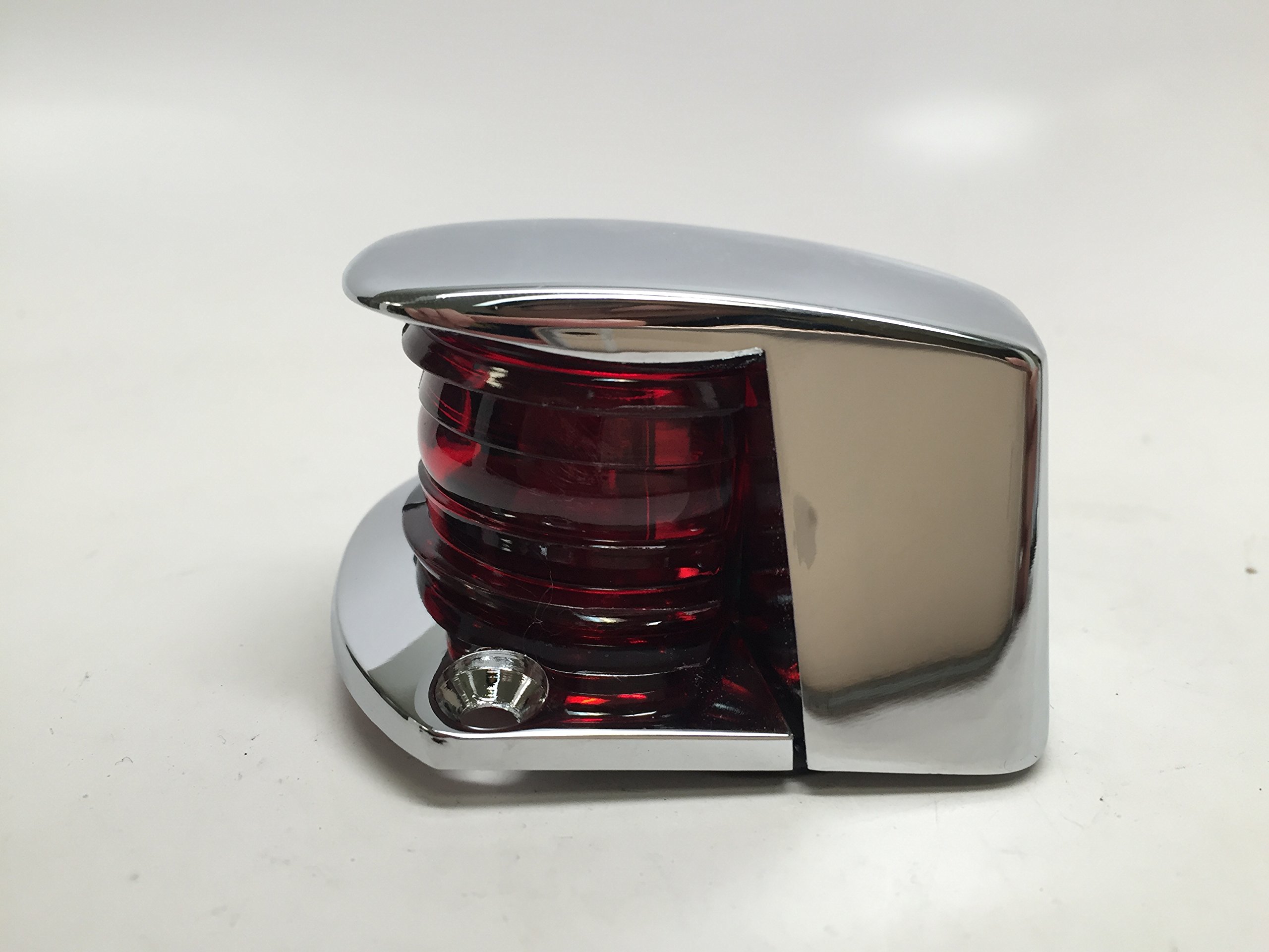 MARINE BOAT NAVIGATION RED GREEN CHROME PLATED HOUSING BI-COLOR BOW LIGHT BULB