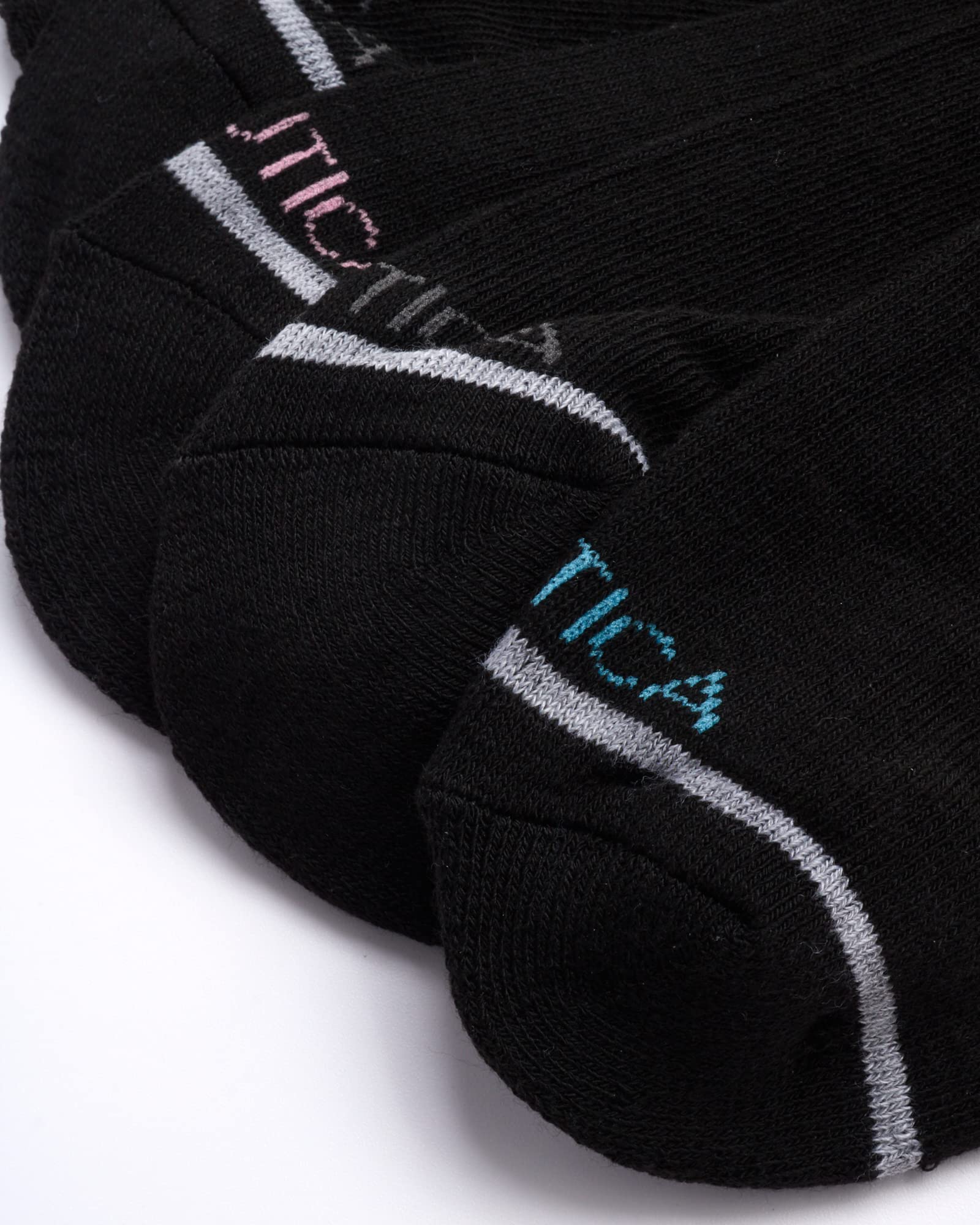 Nautica Women's Low Cut Cushioned Moisture Control Athletic Socks (6 Pack), Size Shoe Size 4-10, Black Multi