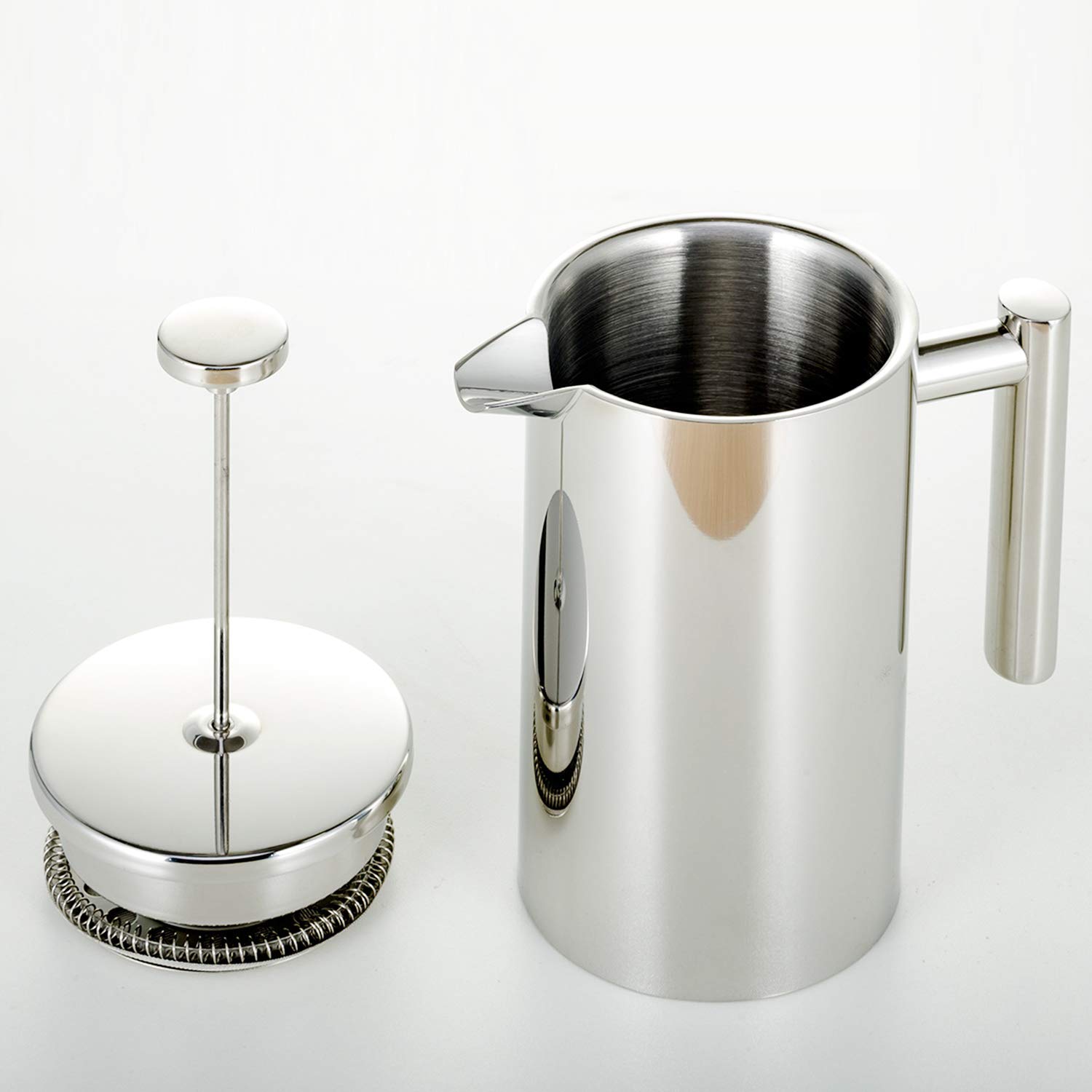 Manual Coffee Grinder Stainless Steel French Press Coffee Maker Set Double Walled Insulated Coffee Tea Filter