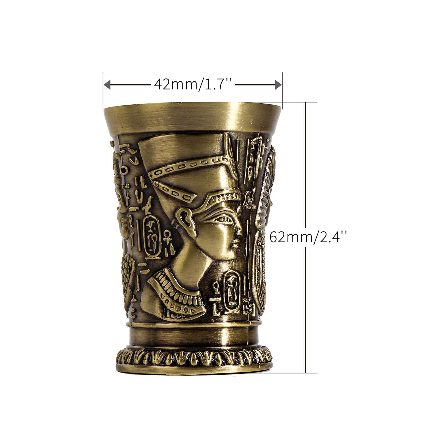 Shot Glass, Metal Vintage Egyptian Shot Glass, Creative Wine Shot Glass, Personalized Sip Glass, Used For Tequila-Vodka-Cocktail
