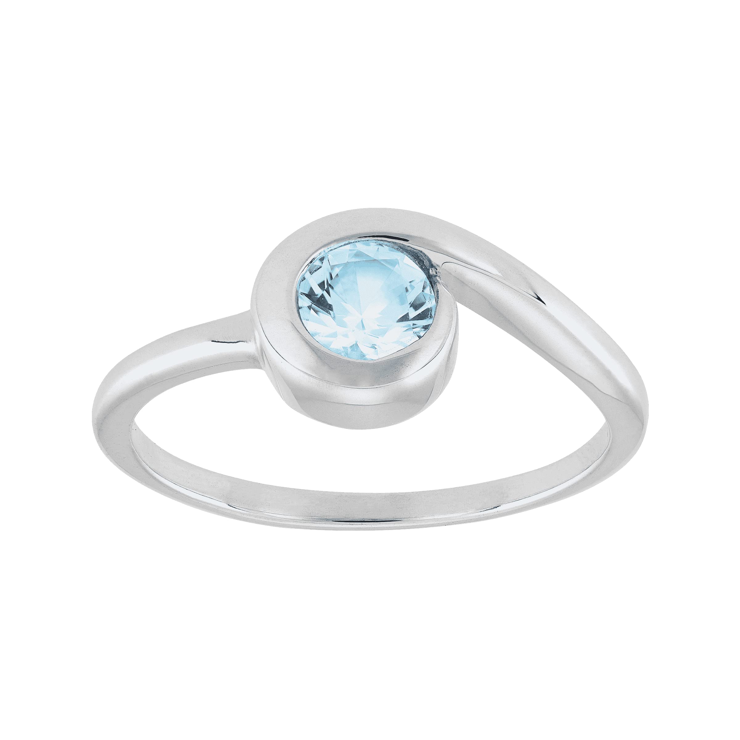 Silpada 'Another Trip Around the Sun' Natural Blue Topaz Ring in Sterling Silver, Size 7, Size 7