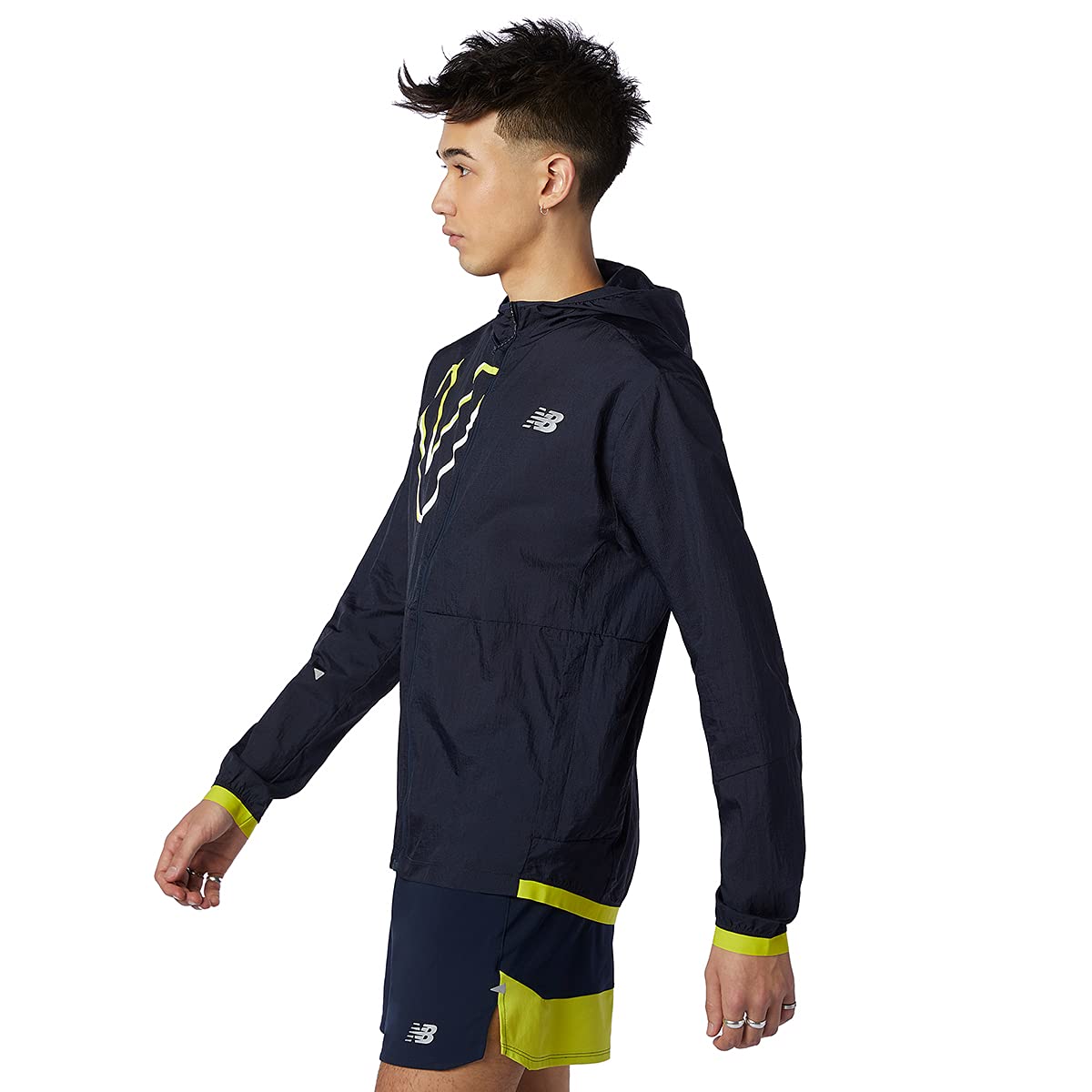 New Balance Men's Impact Run Light Pack Jacket, Sulphur Yellow , Medium