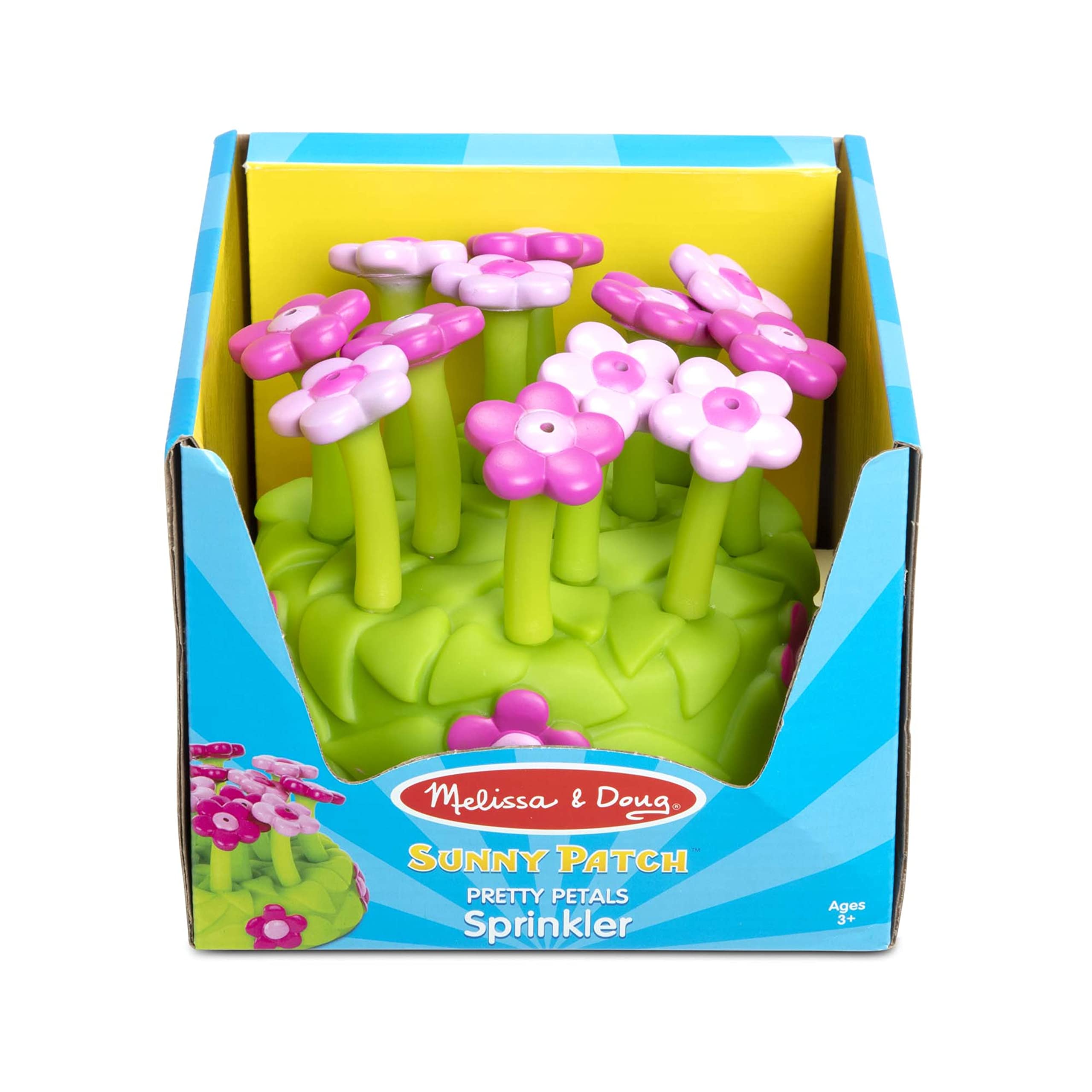 Melissa & Doug Sunny Patch Pretty Petals Flower Sprinkler Toy With Hose Attachment for 3+ years