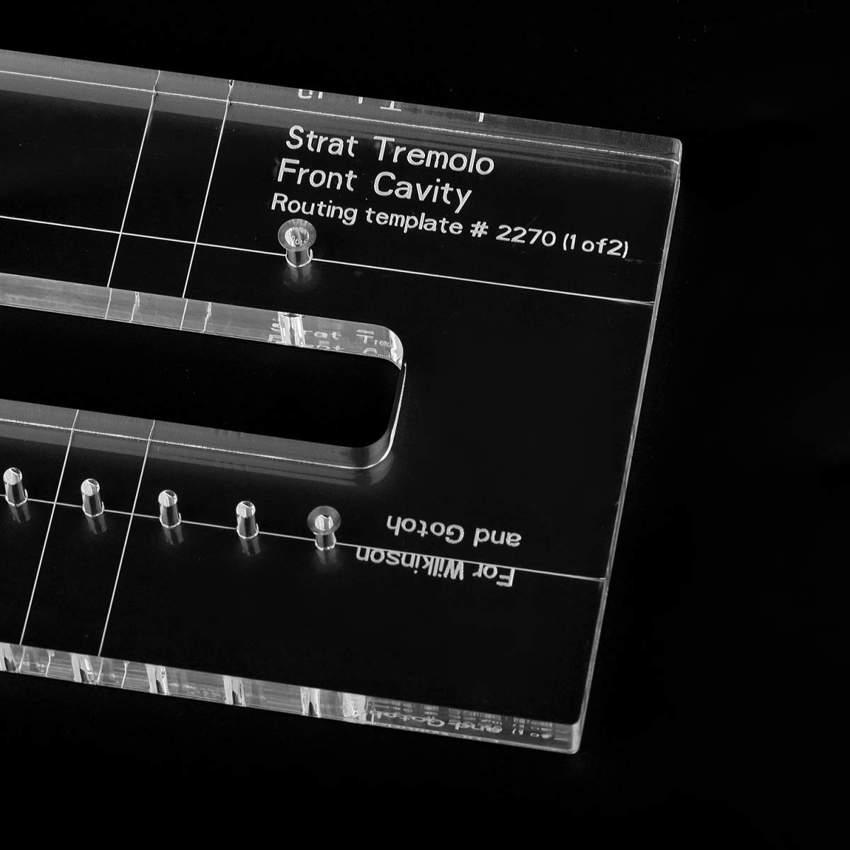 Musiclily Pro CNC Accurate Acrylic Tremolo Bridge Routing Templates Set for Traditional Strat-style Guitar