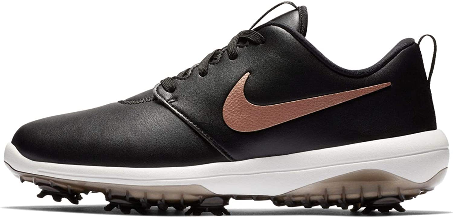 Nike Roshe G Tour AR5582-001 Black-Gold Women's Golf Shoes 10 US