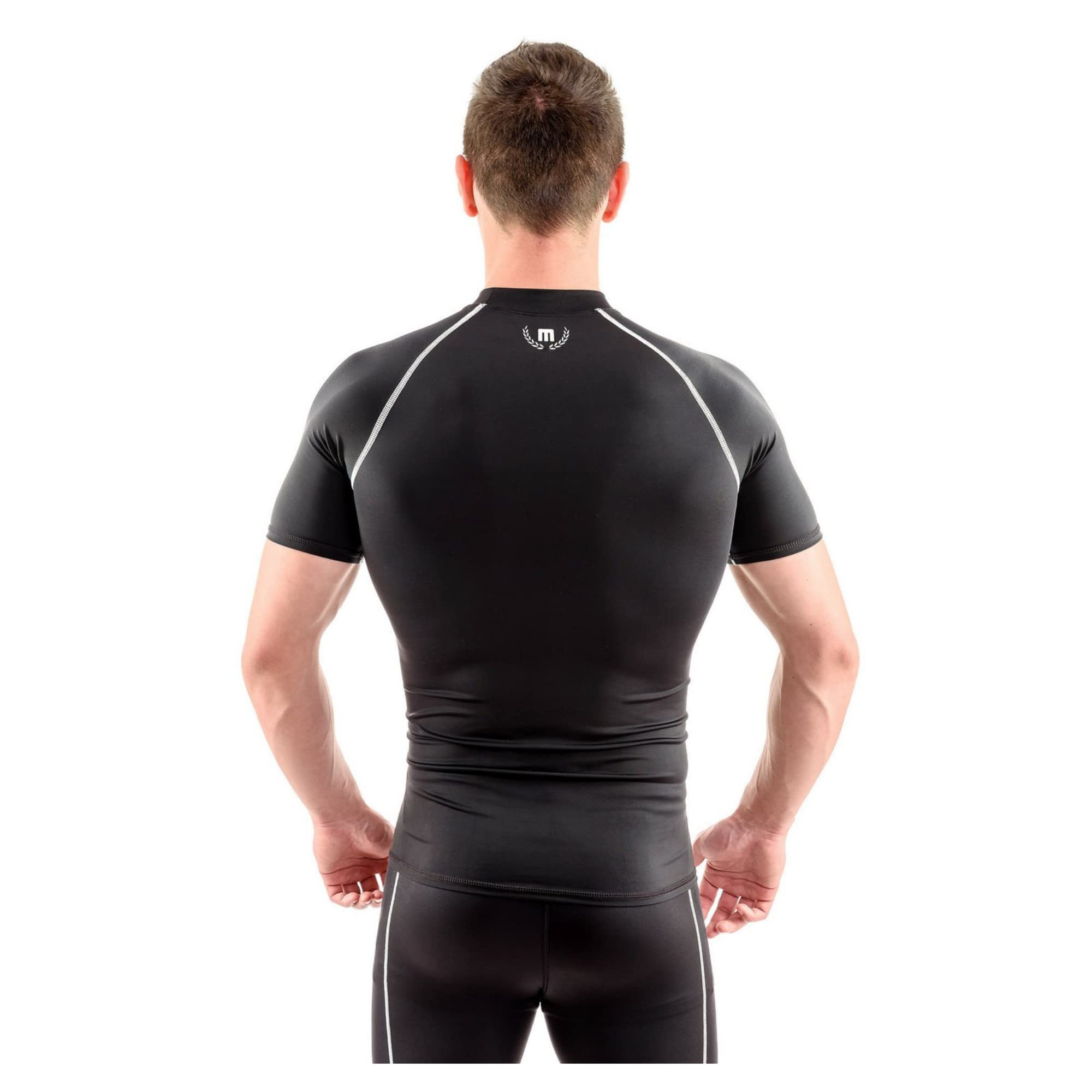 Mava Sports Compression Short Sleeve Shirt for Men - Baselayer Athletic Workout T-Shirt for Gym Workout