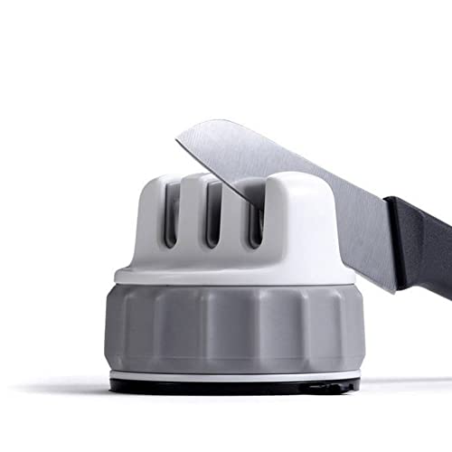 Premium Knife Sharpener, Professional Kitchen Chef 3 Slot Design, Easy Sharpening, Slip Resistant Grip, Safely Sharpen Knives, Restore Dull Knife for A Sharp Edge