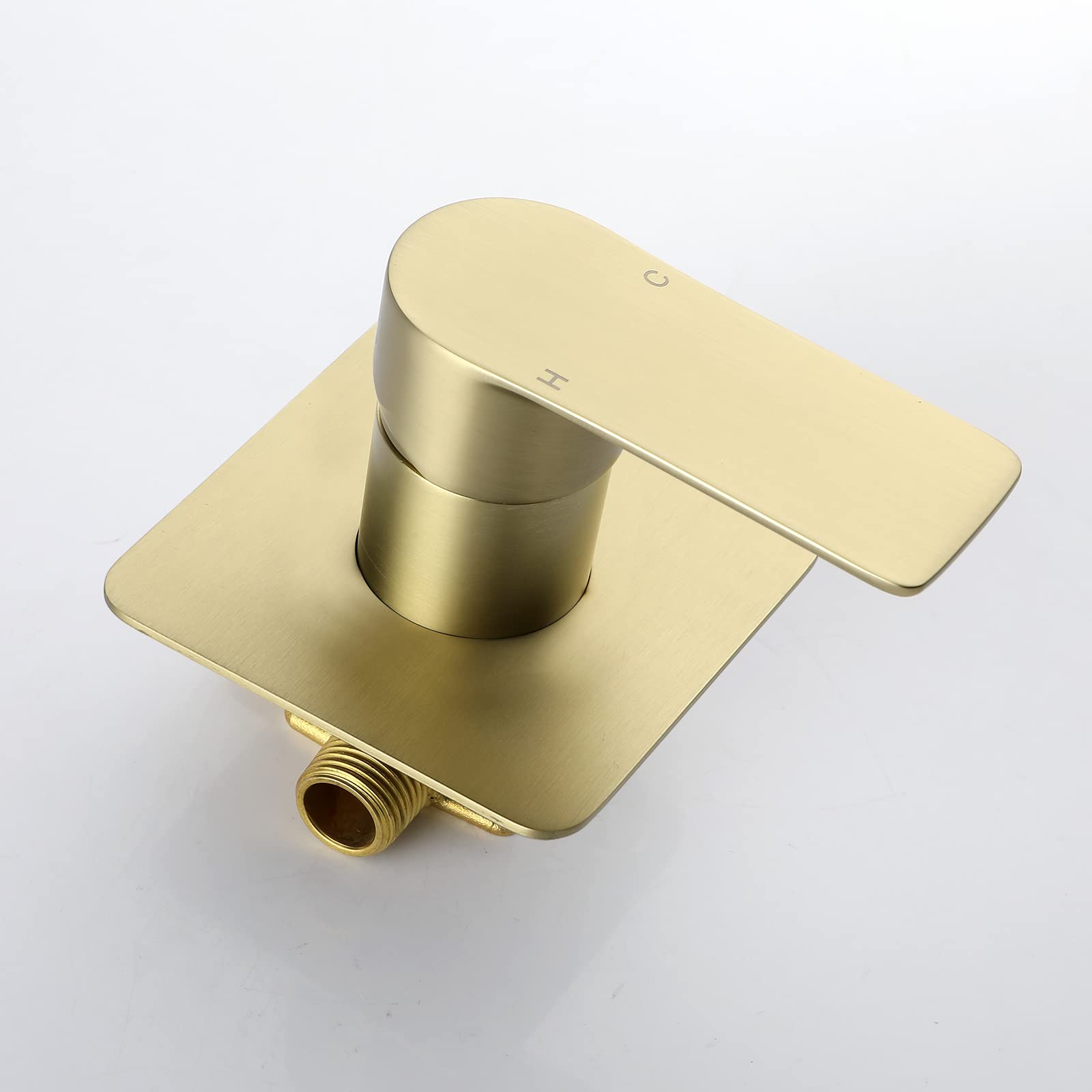 Shower Valves Wall Mount Shower Faucet Rough-In Valve Bathroom Trim Kit Single Handle Tub Shower Valve Mixer Brushed Gold