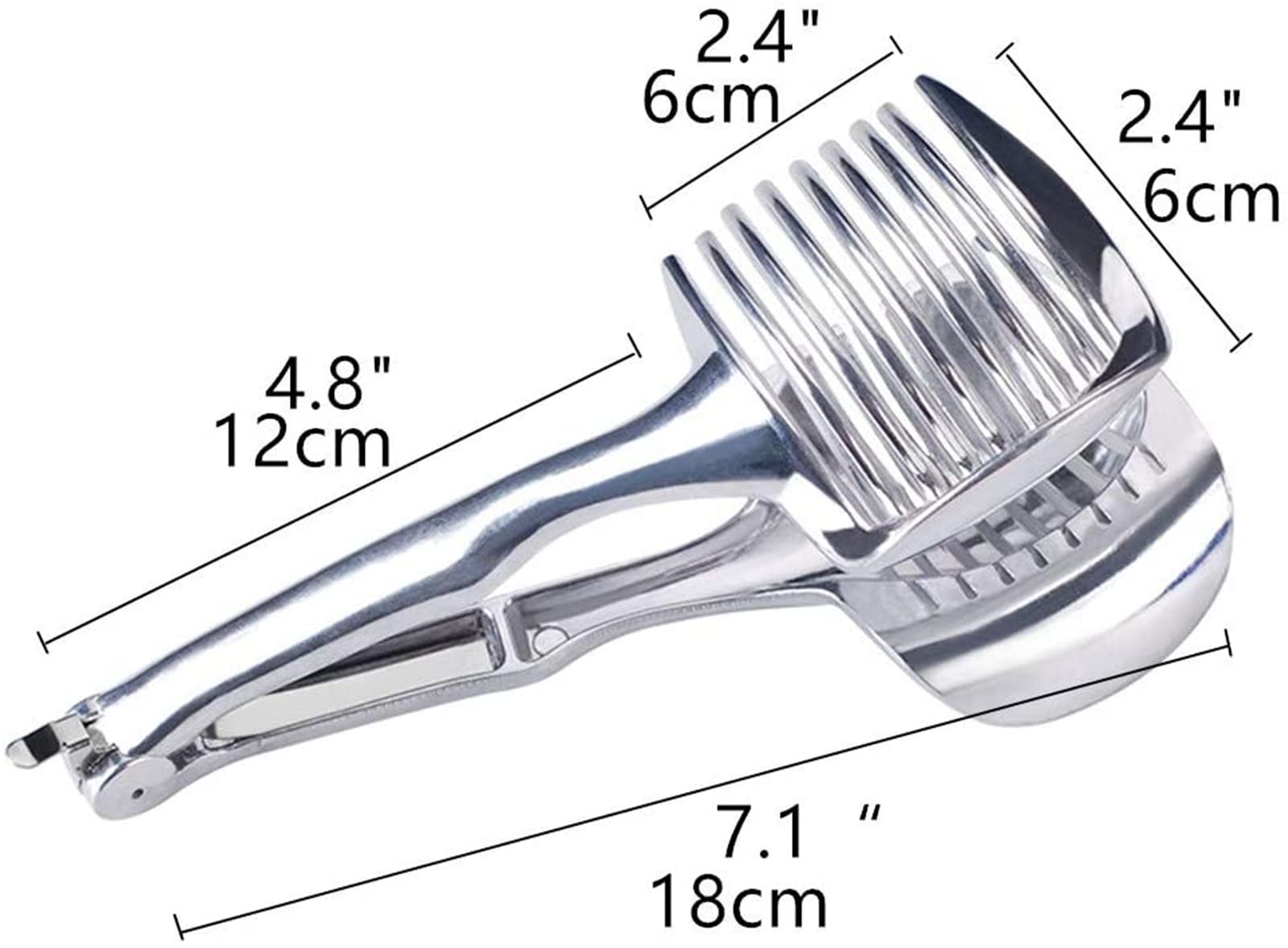 TONGMAN Tomato Lemon Slicer Holder Tomato Knives by Round Fruit Tongs with Handle Kitchen Cutting Aid Holder Kitchen Gadget perfect for vegetables, fruits, etc.