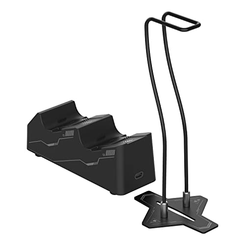 Turtle Beach Fuel Dual Controller Charging Station & Headset Stand for Xbox Series X|S & Xbox One Wireless Controllers – 22+ Hour Battery Packs, Quick Charge, and Compact Design - Black