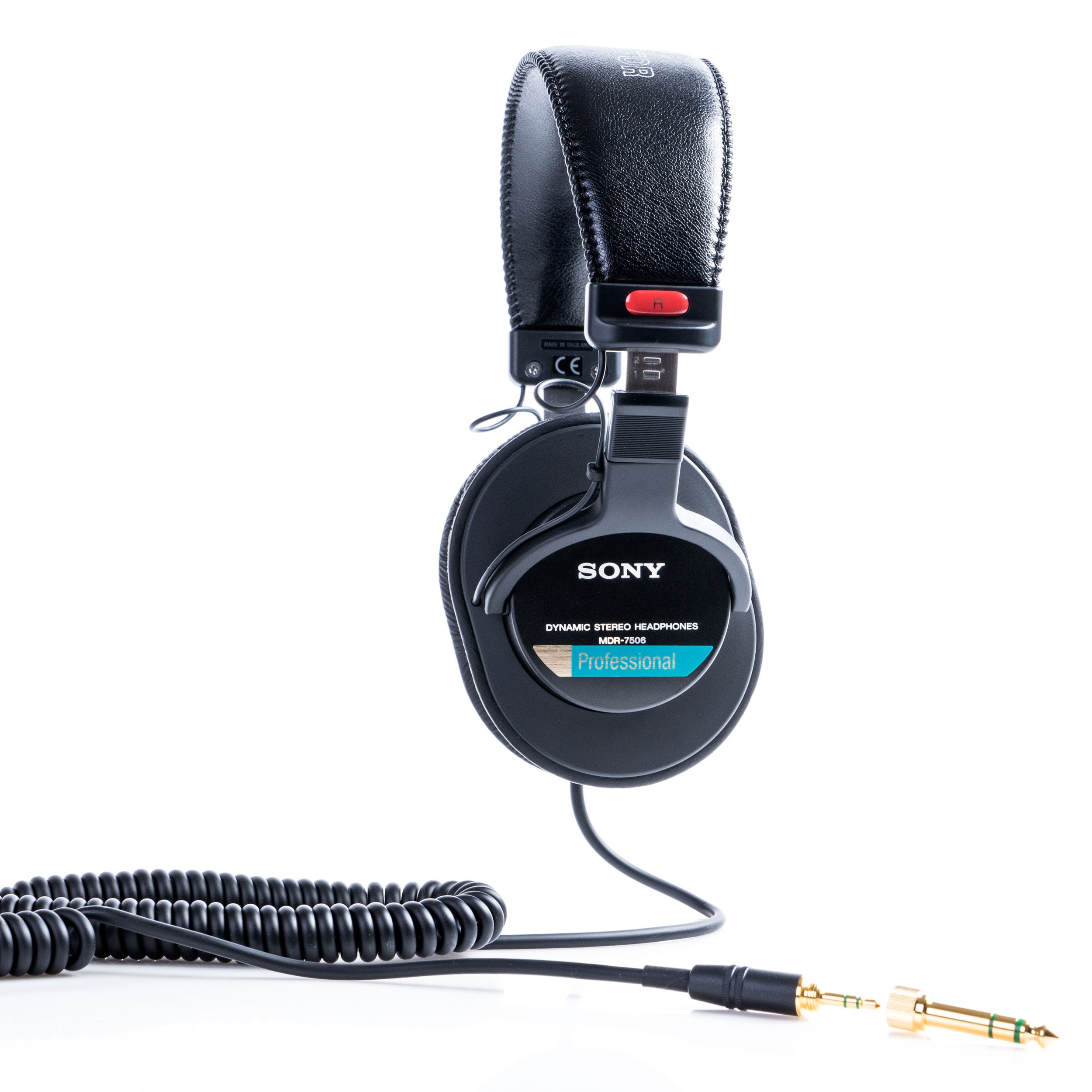Sony MDR7506 Professional Large Diaphragm Headphone and Audio-Technica AT2020 Cardioid Condenser Studio XLR Microphone Bundle