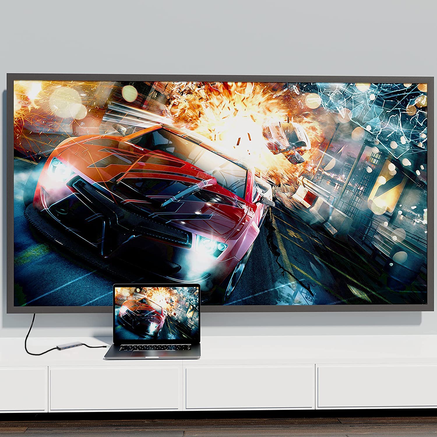 TV Docking Station for Steam Deck, OLED Switch, Nintendo Switch, Logitech G Cloud Gaming, Machanc 5-in-1 Hub Steam Deck Dock with HDMI 4K@30HZ TV Support, PD 3.0 Fast 100W Full Speed Charging