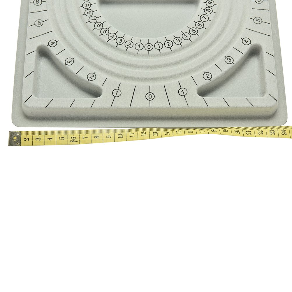 Qingsi 5 Pcs Various Sized Bead Design Board Bracelet Design Board Flocked Bead Board Necklace Beading Jewelry Organizer Tray DIY Jewelry Making Tray