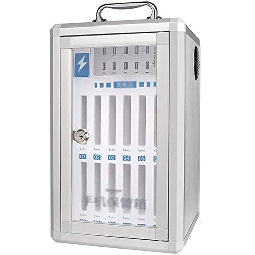 USB Rechargeable 12,24 Slot Mobile Phone Storage Cabinet Wall-Mounted Lockable Mobile Phone Storage Box Suitable for Schools, Factories, Conference Rooms (Size : 12)