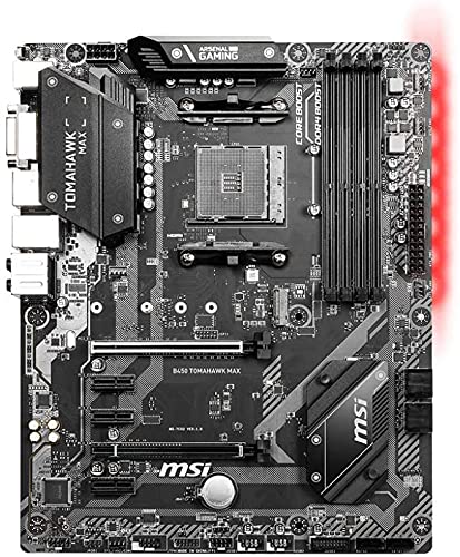 MSI Arsenal Gaming AMD Ryzen 2ND and 3rd Gen AM4 M.2 USB 3 DDR4 DVI HDMI Crossfire ATX Motherboard (B450 Tomahawk Max) (B450TOMAMAX) (Renewed)